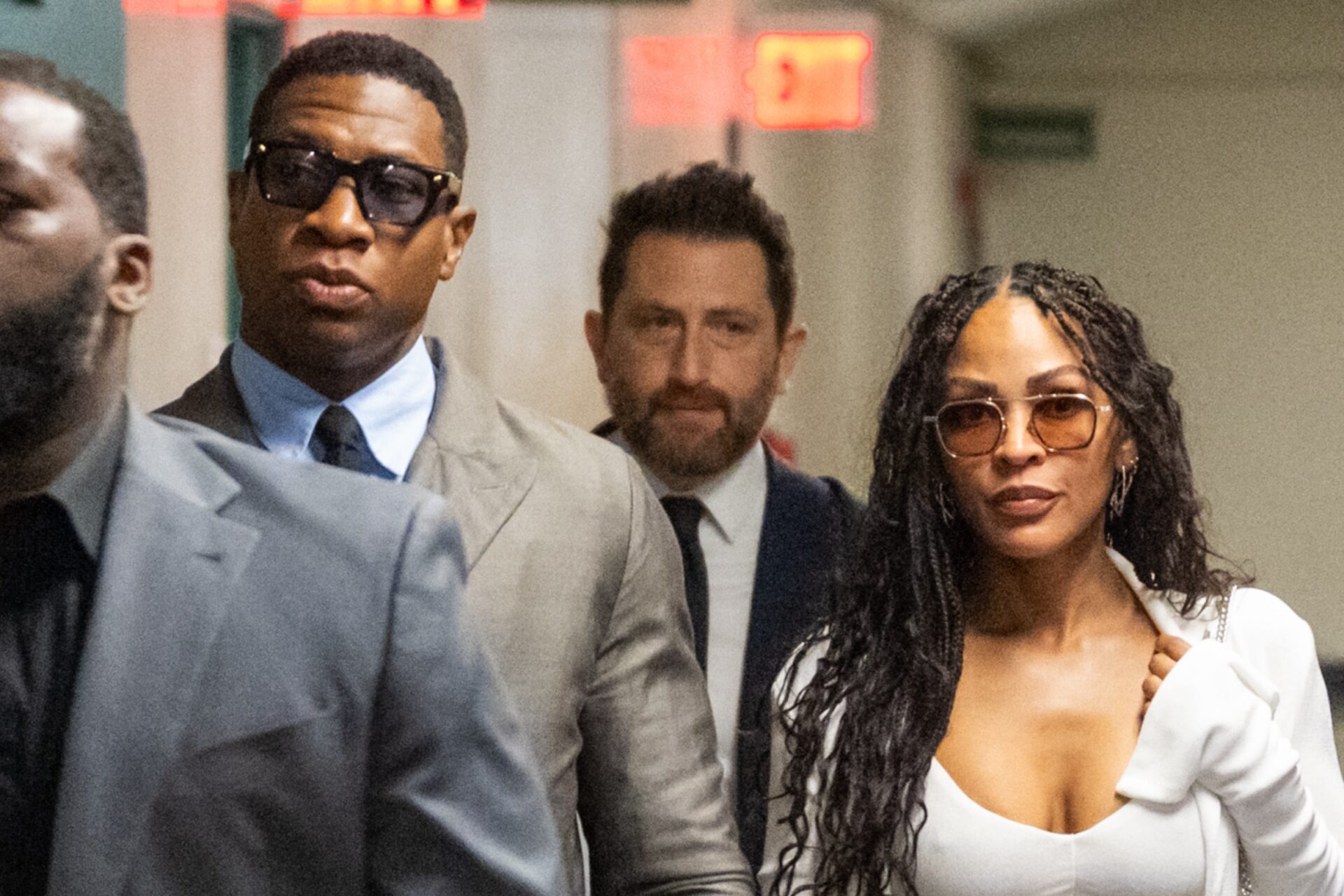 Jonathan Majors & Meagan Good Share An Emotional Moment During Defense ...